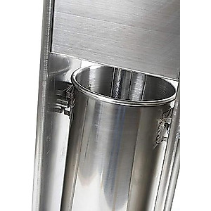 Commercial Churro Maker 5L Stainless Steel Manual Spanish Donut Churrera Churro Maker Machine with 4pcs Nozzles for Home Restaurants Cafeterias Bakeries (Vertical Type)