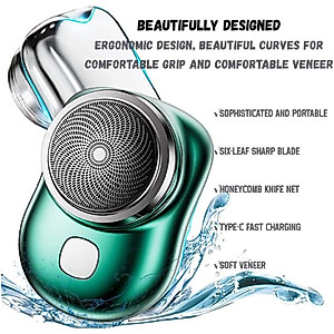 Peachloft Mini Shaver, Peachloft Usb Mini Shaver, Mini Shaver Portable Electric Shaver, Usb Mini Shaver, Pocket Portable Electric Shave, Portable Pocket Electric Face Razor for Men (Black)