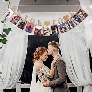 Bride To Be Photo Banner - Bridal Shower Decorations,Bride To Be Banner,Bachelorette Party Decorations,Wedding Banner Decorations (gold)