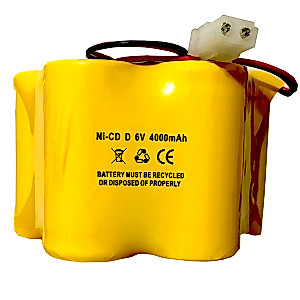 Lithonia ELB0604N ELB0604N1 MRDF3.F2C Emergi-Lite Q2035 Lithonia ELB0605N 6v 4000mAh Exit Sign Emergency Light Ni-Cd Battery Replacement 100-003-A045 DC Battery 1599