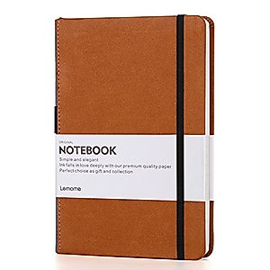Grid Paper Notebook - Hardcover Classic Notebook with Pen Holder - Thick Premium Paper + Page Dividers Gifts 8.4 x 5.7 In