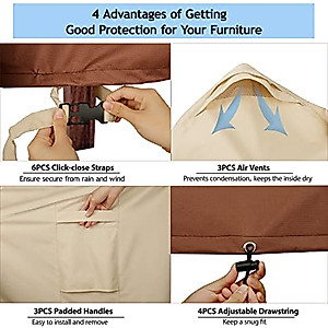 Westblue Patio Outdoor Sectional Cover-L-Shaped Outdoor Patio Furniture Covers Waterproof Rip-Stop Anti-UV 600D Heavy Duty Outdoor Couch Cover with 3 Air Vent Sofa Cover ,Left,83''L(104''L)32''D 31''H