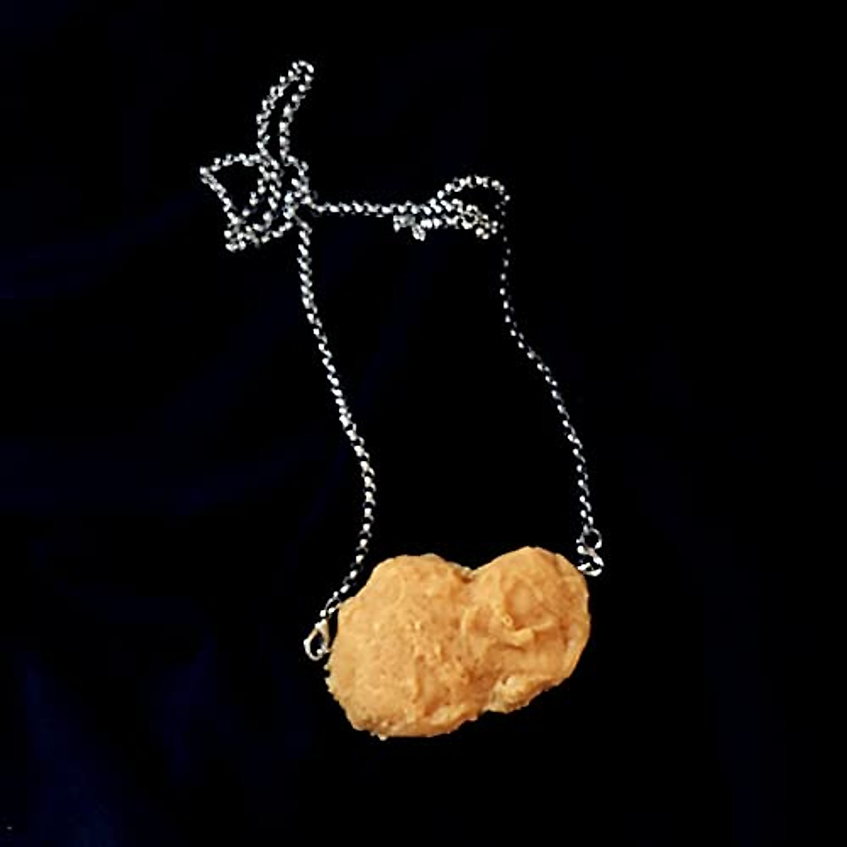 Fuqimanman2020 Imitation Food Fried Chicken Leg Nugget Pendant Necklace - Creative Party Jewelry for Women & Men