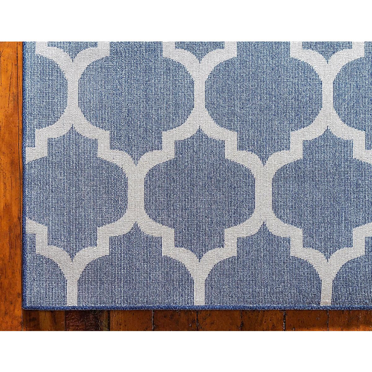 Unique Loom Trellis Collection Area Rug - Philadelphia (8' x 11' Rectangle Dark Blue/Navy Blue)