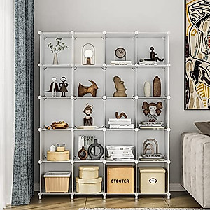 GIMTRR Closet Organizers and Storage, 6 Cubes Storage Organizers, Portable Closet Storage Shelves, Cubby Closet Storage Cabinet Shelf, Bookcase Bookshelf for Kids Room, Bedroom, Office, White