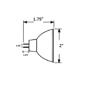 ETOPLIGHTING MR16-12V-20W-2P 20-watt MR16 with UV Front Glass 12V Halogen Flood Reflector Light Bulbs, 2-Piece