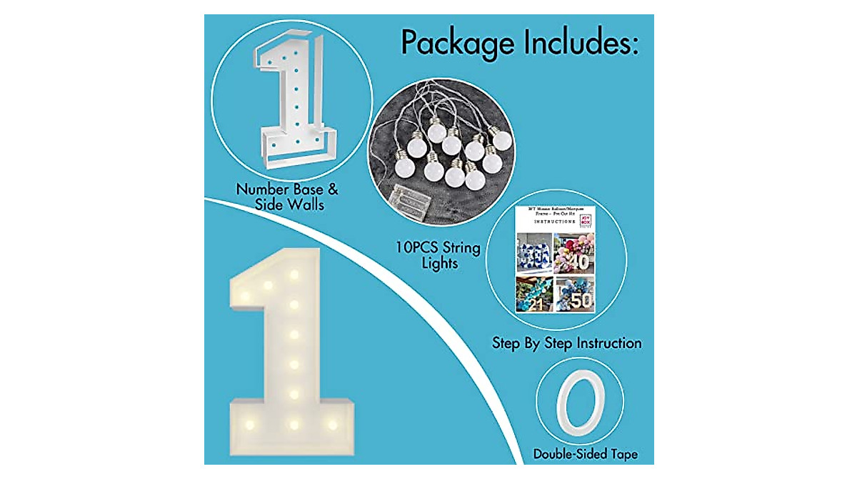 3FT Light Up Marquee Numbers for Celebrations