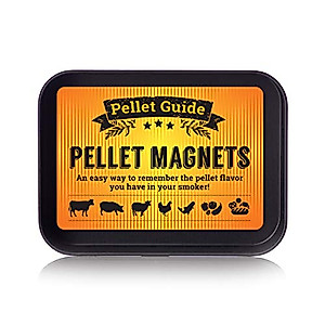 Pellet Magnets, Set of 12, to Help You Remember The Flavor of Pellet You Used Last in Your Smoker.