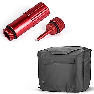 Bundle Two Items: BougeRV Generator Oil Funnel and Oil Dipstick and Generator Cover, Fit For Honda EU2200i
