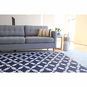 Cushmat Stylish Reversible Foam Play Mat (Large, Luxe Lite - Royal Blue Star) - Soft, Waterproof, Durable Play mat for Infants, Babies, Toddler, Kids & Grownup - 6.5ft x 4.5ft