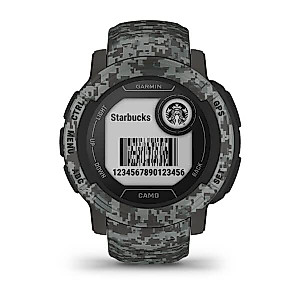 Garmin Instinct 2 - Camo Edition Smart Watch Graphite Camo + Watch Charging Stand + USB Car/Wall Adapter + 6Ave Cleaning Kit (010-02626-13)