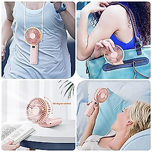 SWEETFULL Handheld Fan, 6000mAh Portable Fan Mini Fan with Backup Power,6 Speeds Adjustable,Small Personal Fan, Foldable Mini Desk Fan, Cooling Electric Fan for Girls Woman Man Home Office Outdoor