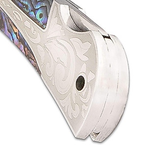 Timber Wolf Gentleman’s Pocket Knife - Lock Back, Stainless Steel Blade (Abalone)