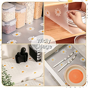 8Pcs Refrigerator Liners Shelf Liners for Kitchen Cabinets, 17.7"x11.8" Washable Non-Slip Fridge Liner, Cabinet and Drawer Liner for Fridge/Wire Shelf/Glass Shelves (Lemon)