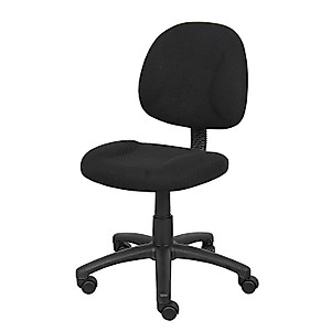 Boss Office Products Nylon Black Boss Office Deluxe Posture Chair, 25" W x 25" D x 35-40" H