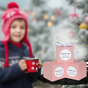 COTOPHER Pink Gift Boxes 4x4x4 inches 30 Pack Paper Gift Boxes with Lids for Gifts, Crafting, Wedding Party Favor, Cupcake Boxes, Bridesmaids Proposal Box,Small Gift Boxes with Ribbons and Stickers