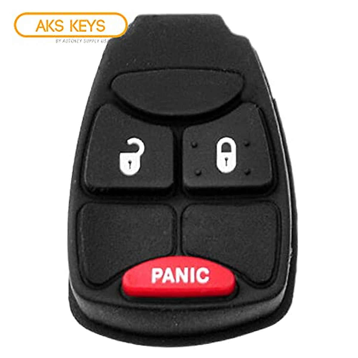 AKS Keys New Keyless Remote Key Fob Accessory Rubber Pad 3 Buttons Compatible with Chrysler