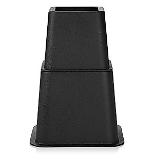 HOLDN’ STORAGE Adjustable Bed Risers and Furniture Risers - Stackable Bed Lift 3, 5, or 8 Inch - Set of 4 Bed Risers 8 inch Heavy Duty - Perfect for College Dorms – Fits Legs up to 7.5” W