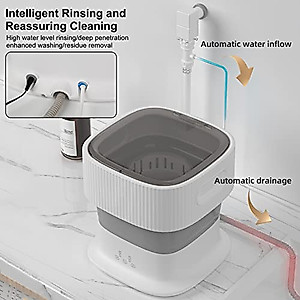 9L Portable Washing Machine, Folding Washing Machine Small Clothes Washer High Capacity Mini Washer for Apartments, Dormitories, Camping, Travel