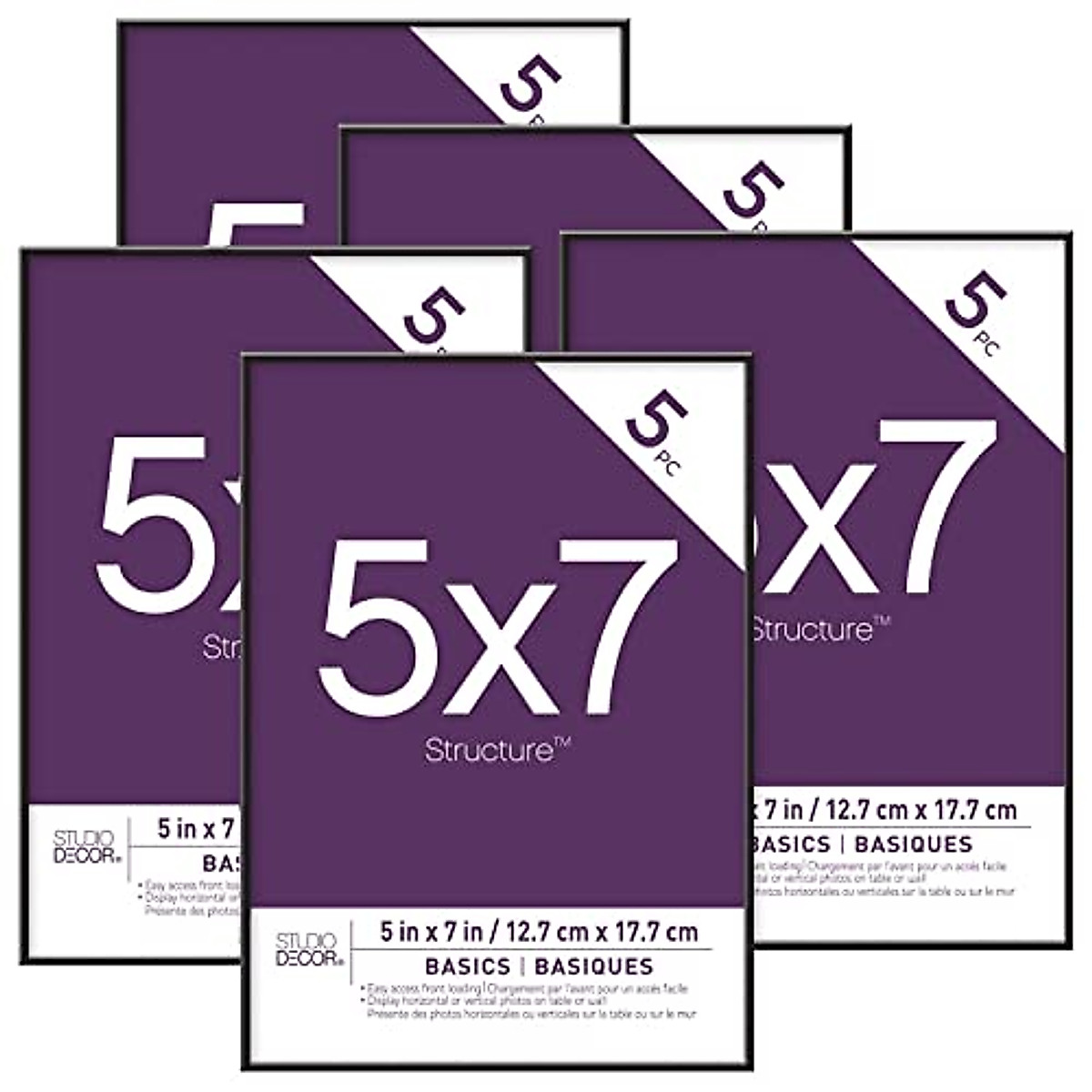 MICHAELS 5 Pack Black 5”; x 7”; Frames, Basics by Studio Décor®