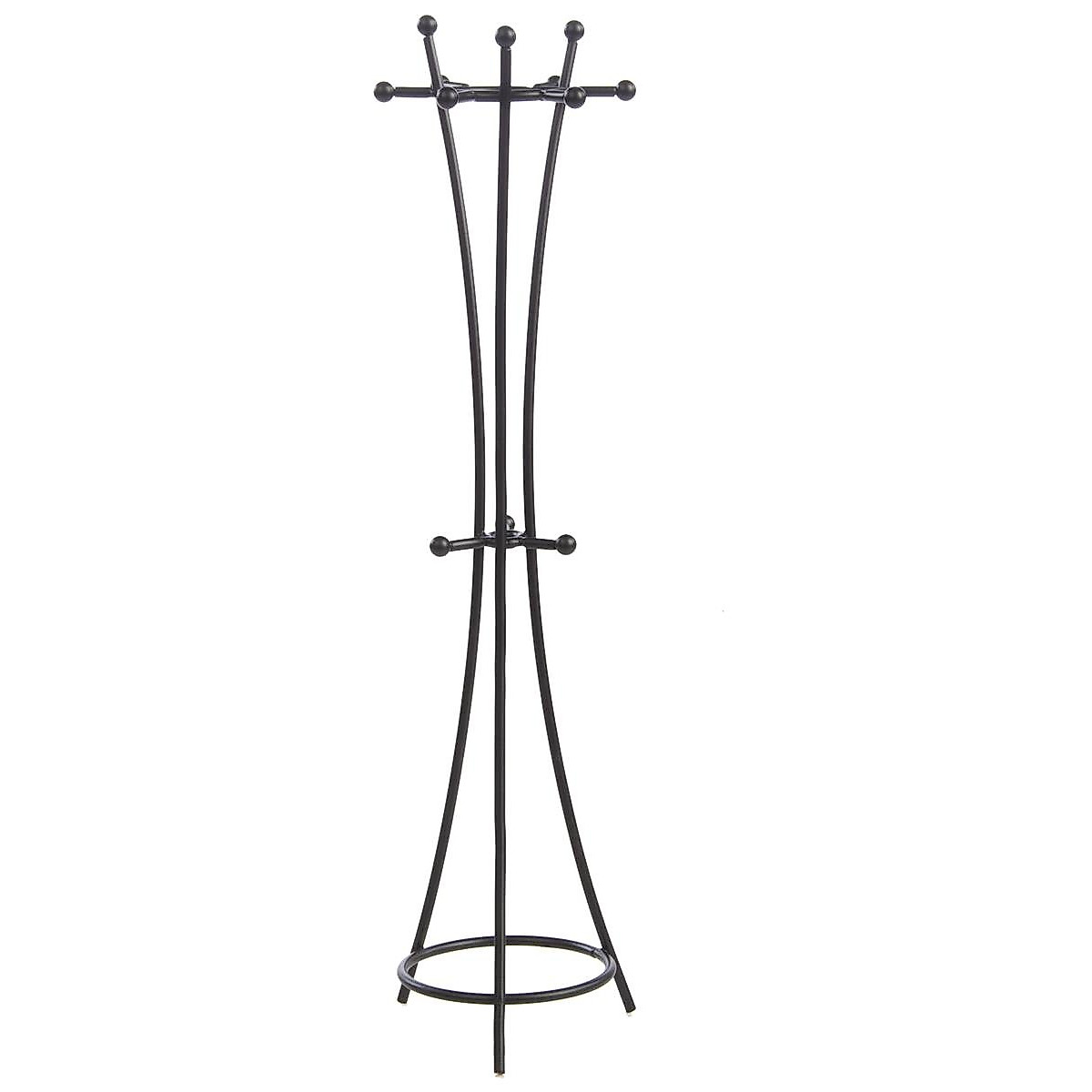 Displays2go 6-Bars Jewelry Hanger Organizer Stand for Bracelets and Earrings, 18-Inch, Black, Set of 8