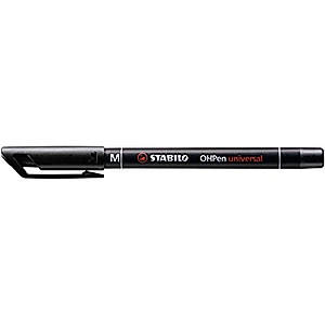 STABILO OHpen Universal Pen, Permanent, 1mm, Black (Model: 843/46)