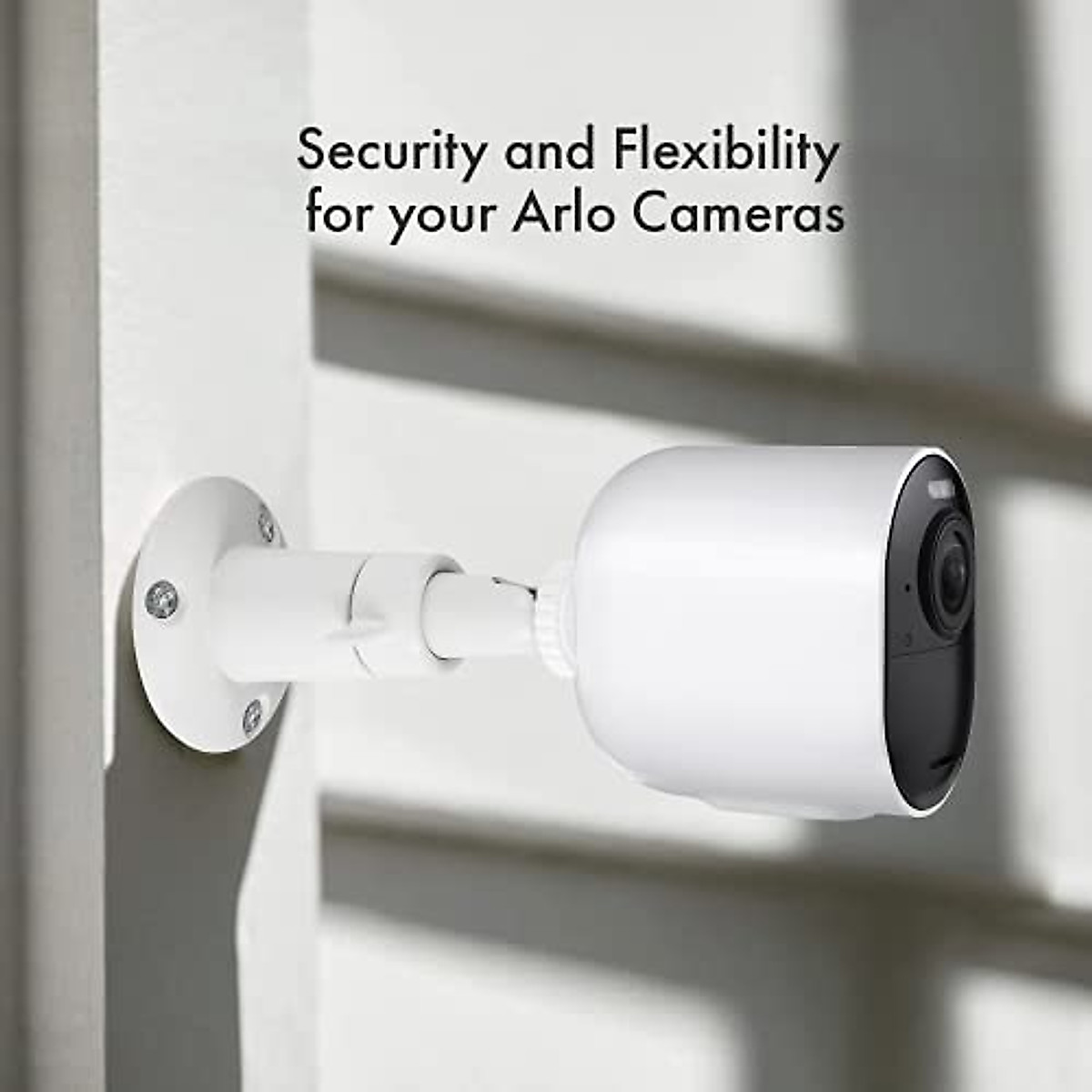 Adjustable Indoor/Outdoor Security Metal Wall Mount Compatible with Arlo Pro/Pro 2/Pro 3/Pro 4/Ultra/Ultra 2, & Others - Ring Stick Up Cam Battery, eufyCam E/2C, Wyze Cam Outdoor/Pan (3 Pack, White)