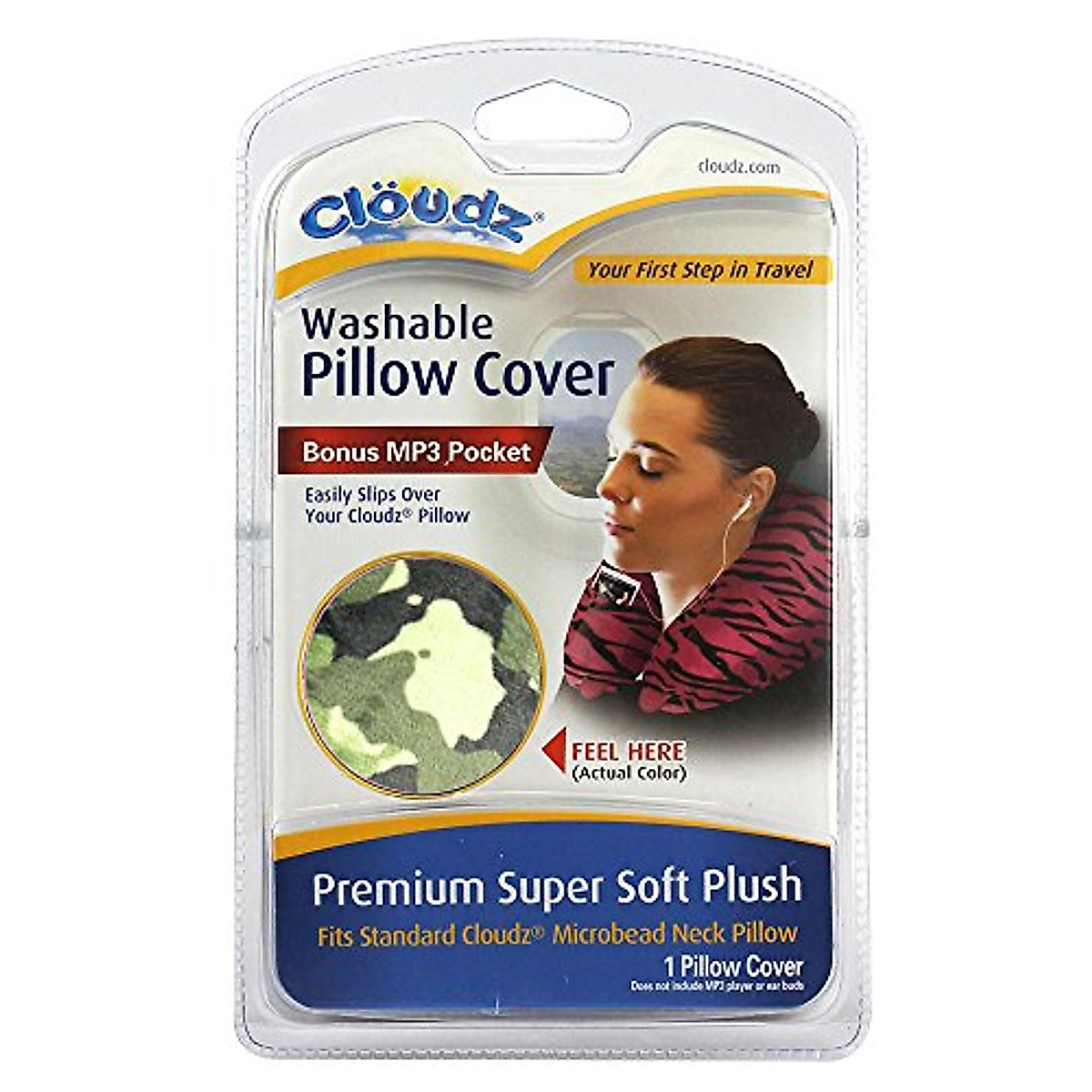 Cloudz Washable Travel Neck Pillow Cover - Camouflage