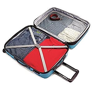 Samsonite Omni PC Hardside Expandable Luggage with Spinner Wheels, Caribbean Blue, 2-Piece Set (20/28)