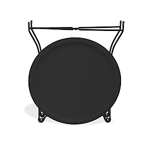 Atlantic Metal Side Table - Stylish Folding Tray Table, Sturdy Steel Construction with Wear-Resistant Powder Coating, PN in Black - 38435984