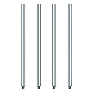 DuraSteel Galvanized Legs for Work Table - 33.5 inch Replacement Galvanized Legs - Fits Commercial Food Prep Stainless Steel Utility Table or Maple Wood Worktable, Silver