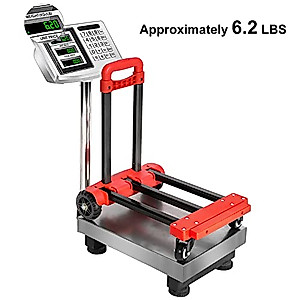 KEDSUM Folding Hand Truck, 290 lbs, 4 Wheels Solid Construction Heavy Duty Utility Cart, Portable Fold Up Dolly, Compact and Lightweight for Luggage, Personal, Travel, Moving and Office Use(Red)