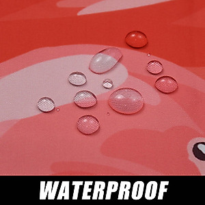 RiePoiia Flamingo Shower Curtain Aesthetic Green and Pink Tropical Shower Curtains Waterproof Polyester Fabric Bathroom Curtain for Decor with 12 Hooks 72 x 72 Inch