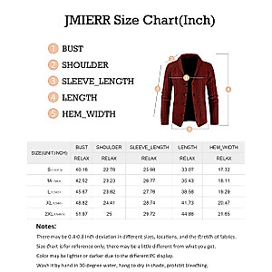 JMIERR Mens Cardigan Sweater Fall Casual Long Sleeve Shawl Collar Button-Up Cable Knit Sweaters with Pockets for Men,US 40(M),Dark Grey