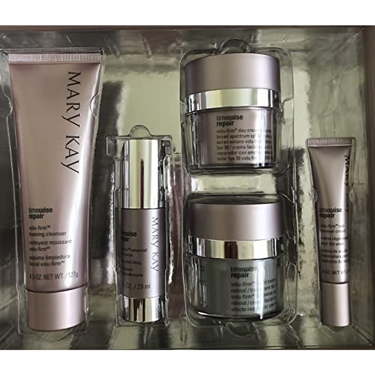 Mary Kay NEW TimeWise Repair Volu-Firm 5 Product Set Adv Skin Care FULL SIZE! incluide/day cream with spf 30/night treatment cream/eye cream/serum/cleanser/retail $199.00 new shipped next bussines day