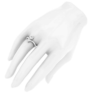 Sterling Silver Princess Crown Pear Shape Simulated Diamond Engagement Ring Queen Vintage Promise Bridal Ring (7)