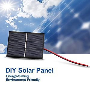 2Pcs 0.65W 1.5V Mini Solar Panel, Portable Solar Panel DIY Power Module Battery Charger for Solar Courtyard Lamp Street Lamp Lighting