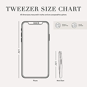 Tweezerman Mini Slant Tweezer - Tweezers for Eyebrows, Travel Tweezers for Eyebrows, Facial Hair, Ingrown Hair (Pineapple Punch)