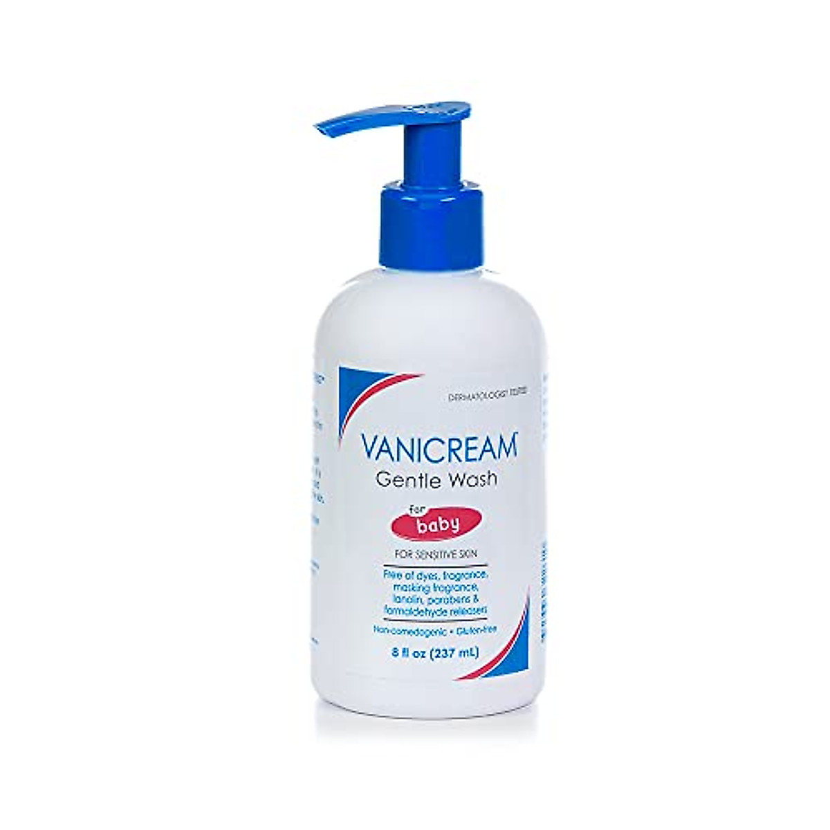 Vanicream Gentle Wash with Pump for Baby -Ideal for Normal to Sensitive/Dry Skin, Gluten and Sulfate Free, Dermatologist Tested, Transparent, Unscented, 8 Fl Oz