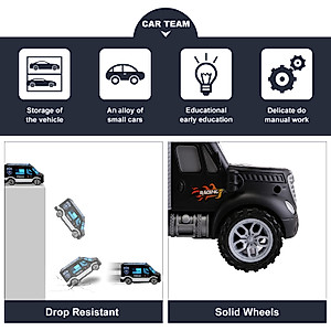 Toddler Toys for 3-4 Year Old Boys,Large Transport Cars Carrier Set Truck Toys with 12 Die cast Vehicles Truck Toys Cars,Ideal Christmas Easter Gifts Toys for Kids Age 3-7