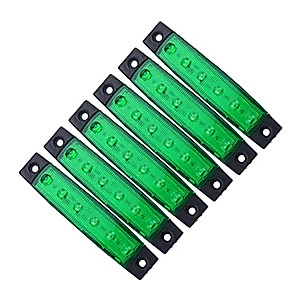 VICASKY Trailer Taillight 2pcs 6 Lights 12v Small Lights Taillight The Width Light Side Lights Truck Green Truck Indicators Signal Lights Light Lamp Side Marker