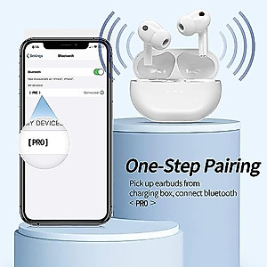 Wireless Earbuds, 30Hrs Playtime Bluetooth Earbuds Built in Noise Cancellation Mic with Charging Case, Headphones with Stereo Sound, IP67 Waterproof Ear Buds Touch Control Smart Pop-up Auto Pairing