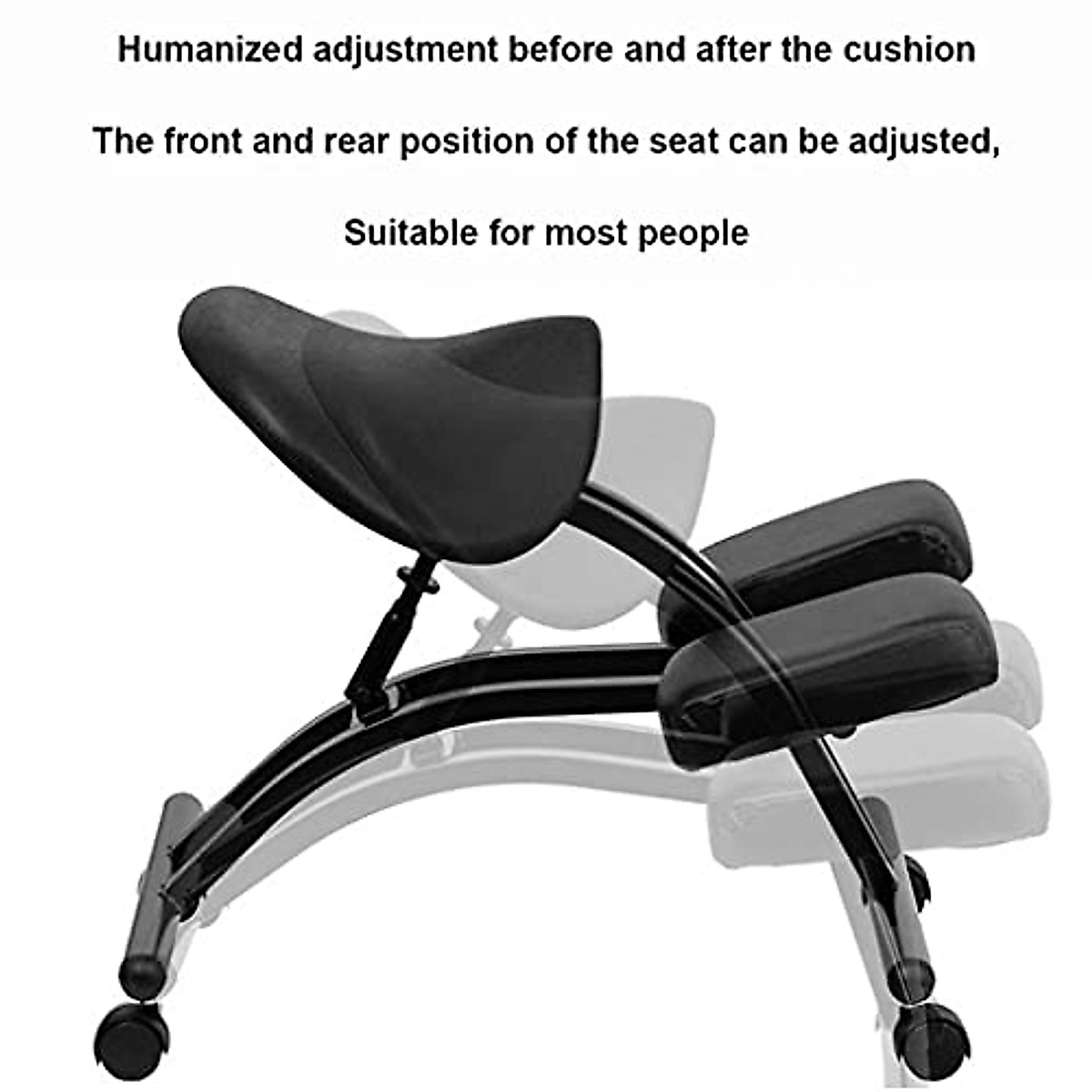 Kneeling Chairs Ergonomic Saddle Posture Correction Kneel Stool Home Office Chair Comfortable Computer Chair Relieving Back and Neck Pain (Size : 60×46×50cm)
