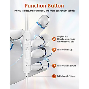 MAS CARNEY USB C Headphones TH6, Built-in Digital Chipset, Microphone, and Remote Control, Compatible with Samsung, Huawei, Oppo, VIVO, Honor, Google Pixel Smartphones, White