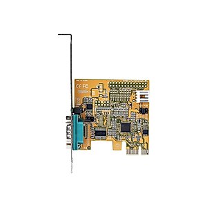 StarTech.com 1-Port PCI Express Serial Card, PCIe to RS232 (DB9) Serial Interface Card, PC Serial Card, 16C1050 UART, Standard/Low Profile Brackets, COM Retention, Windows/Linux, TAA