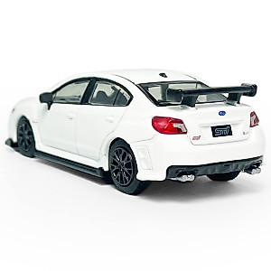 2016 Impreza WRX STI S207 Model Car 1/64 Scale Diecast Toy Cars Racing Sports Sedan Metal Alloy Friction Powered Children’s Die-cast Vehicles, Collection for Men Toys for Boys Kids Gifts, White