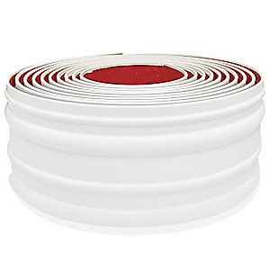 PRO FLEX White Vinyl Wall Base Decor, 6 Inch X 40 Ft Trim With Super Strong Peel and Stick Adhesive Back - Flexible Self Stick Vinyl Floor Base - Easy Install