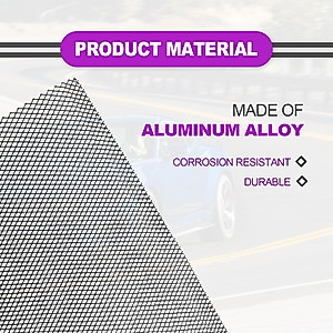 Universal 40"x13" Car Grill Mesh - Aluminum Alloy Automotive Grille Insert Bumper 4x8mm Rhombic Hole, 100x33cm Automotive Grille Insert Bumper, Multifunctional Grille Mesh Roll, Fit for Car Bumper