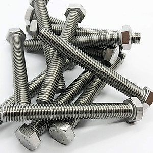1/4" x 4" - 20. 304-STAINLESS Steel - HEX Head Bolt - 304 Grade. General Purpose - Hurricane Bolt (25)