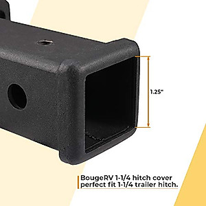 BougeRV 1 1/4 Inch (1.25 Inch) Trailer Hitch Cover Plug Insert Rubber Hitch Plug Fits 1.25 Inch Receivers for Subaru Jeep